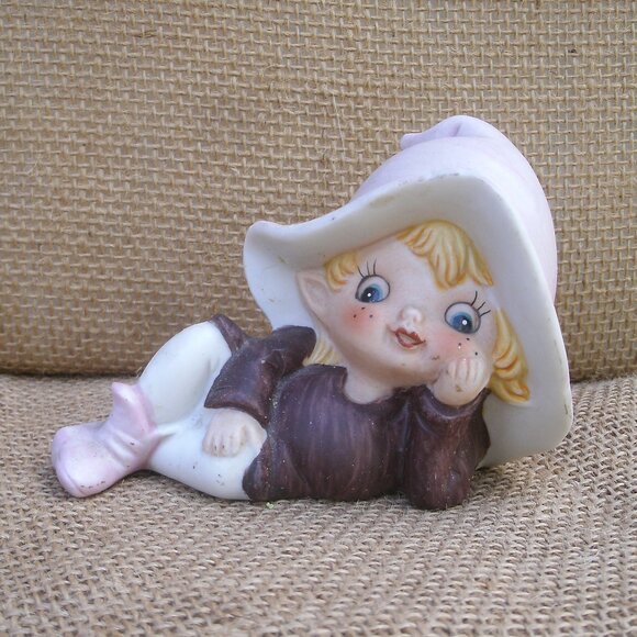 Homco | Accents | Vintage Homco Reclining Fairy Figurine | Poshmark